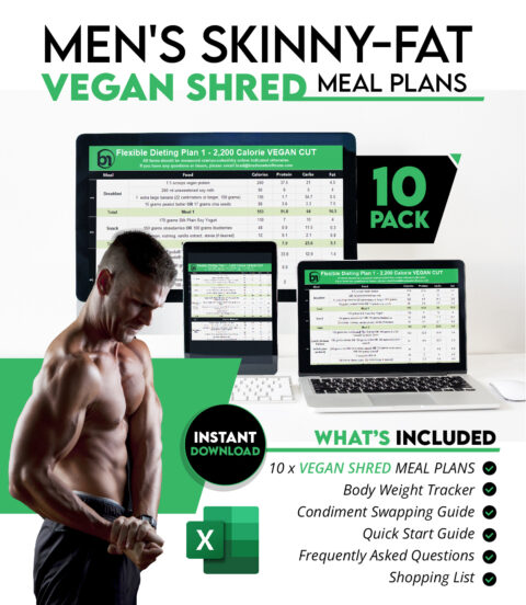 Men’s Skinny-Fat VEGAN SHRED Meal Plans (10 Pack) - Brad Newton Fitness